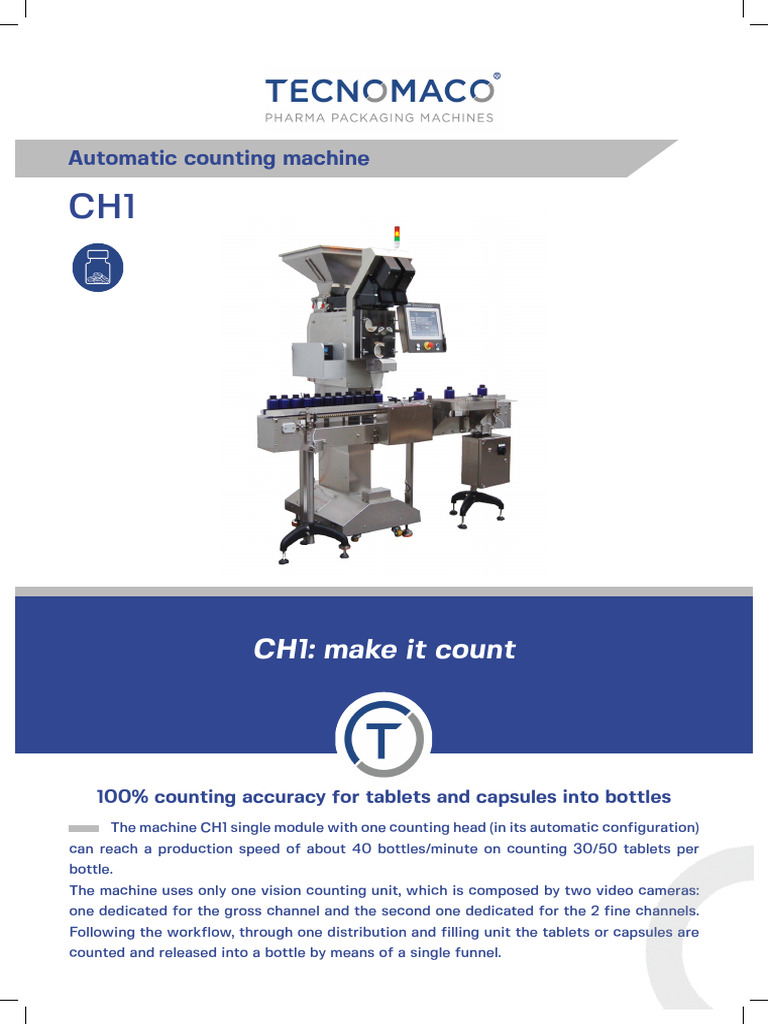 Automatic Tablet Counting Machine CH1 | PDF