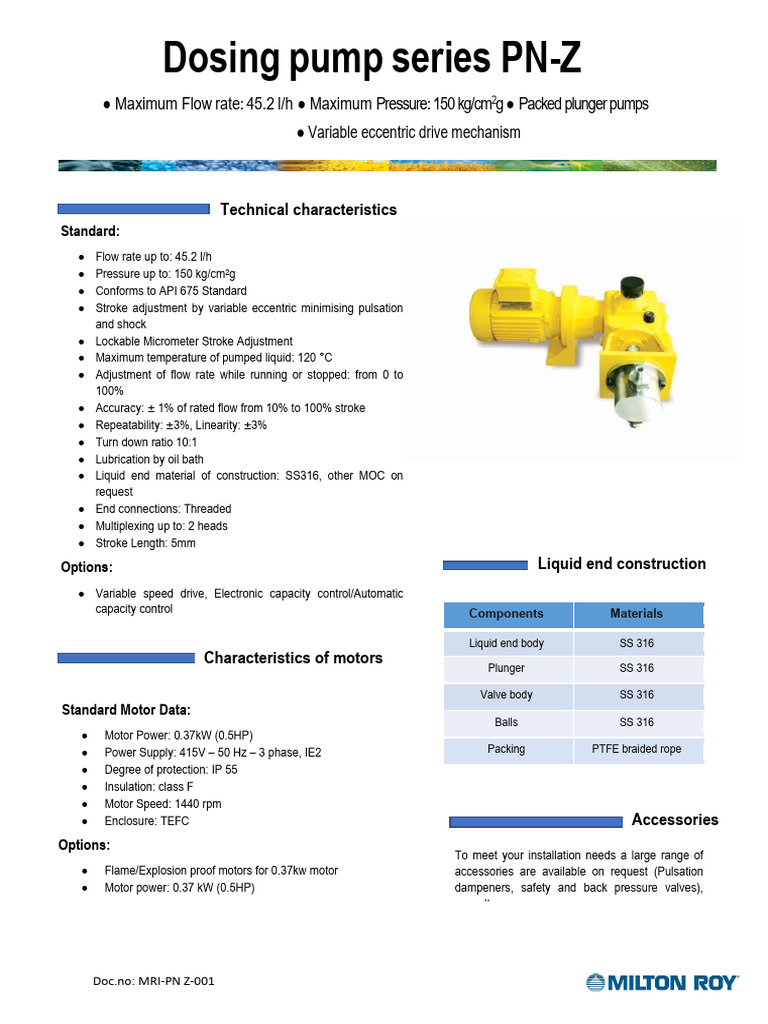 PNZ Series | PDF | Pump | Valve