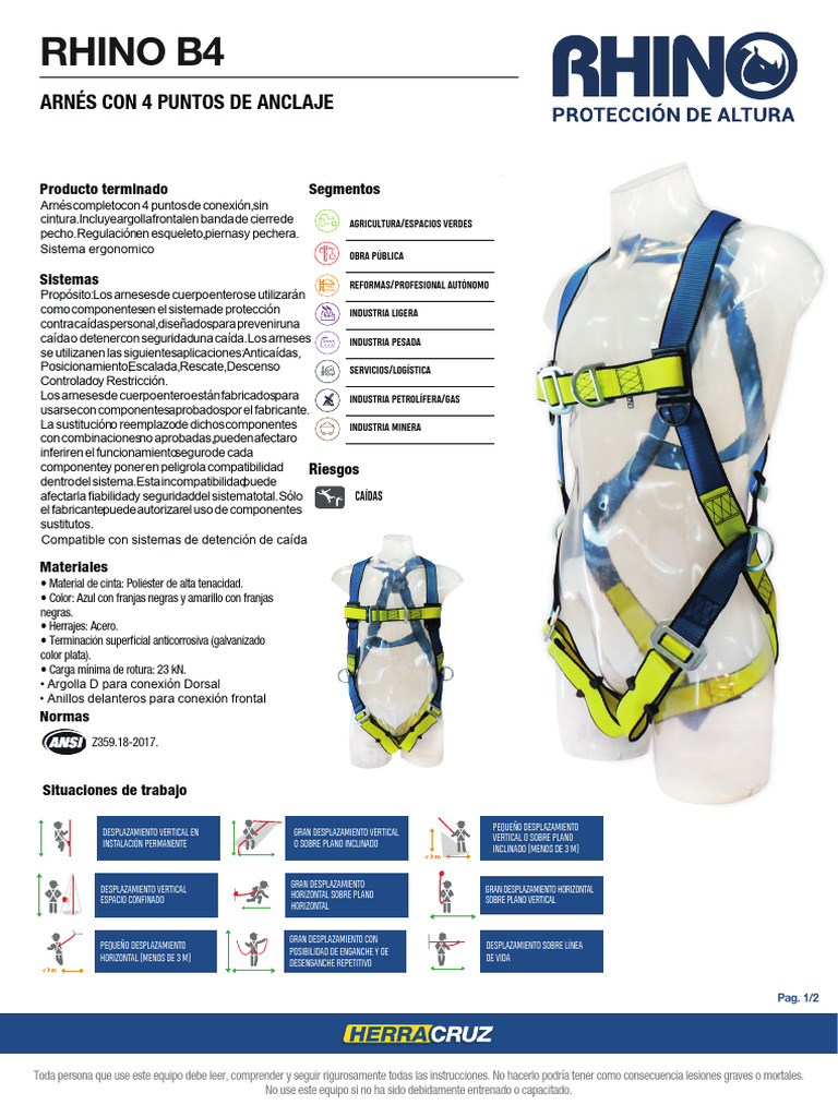 Ficha Tecnica. Arnes | PDF | Agua