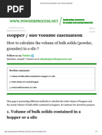Hopper Volume Calculation PDF | PDF | Quantity | Physical Sciences