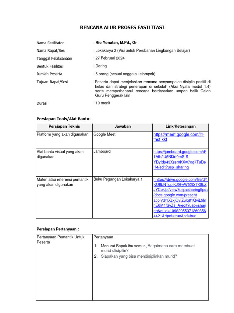 Rio Yonatan Aksi Nyata - Teknik Fasilitasi Untuk Pendampingan | PDF | Karier & Perkembangan