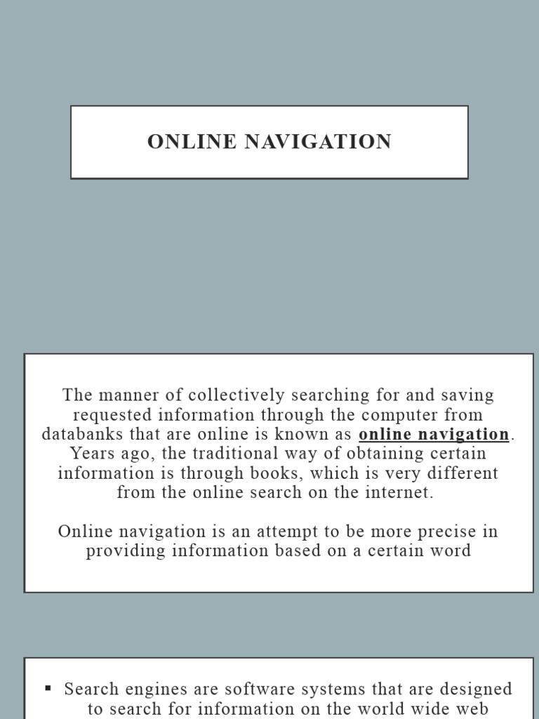 Online Navigation | PDF | World Wide Web | Internet & Web
