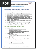 Bembea Ya Maisha Mwongozo Wa Uchambuzi | PDF