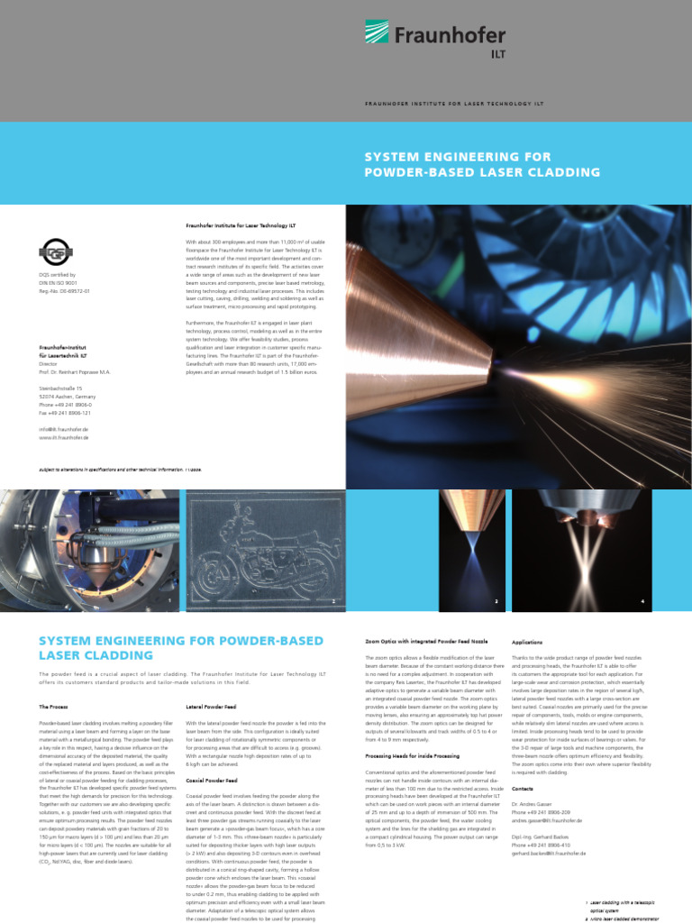 Laser Cladding System Engineering | PDF | Laser | Physical Sciences