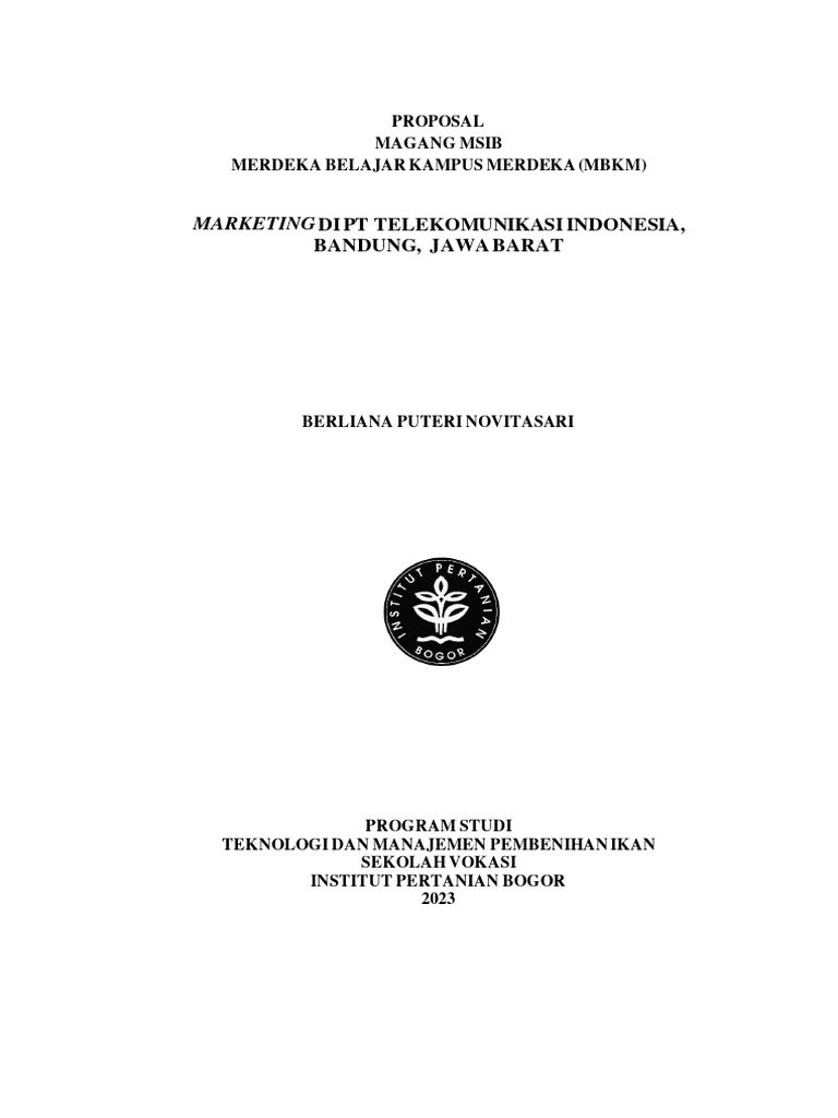 Proposal MBKM | PDF | Bisnis