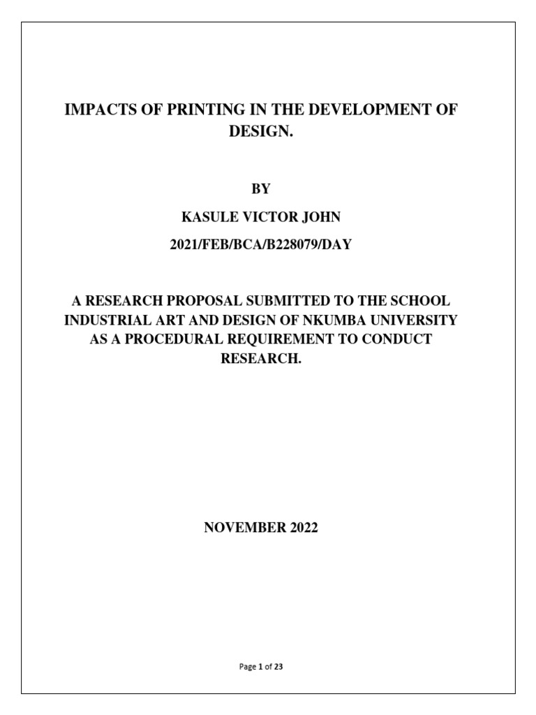 KASULE NKUMBA Latest New | PDF | Sampling (Statistics) | Printing