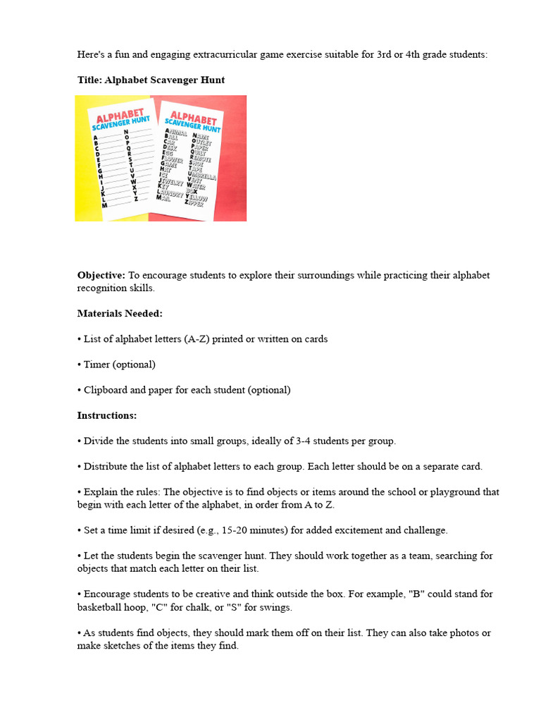 Set of Game Tasks | PDF