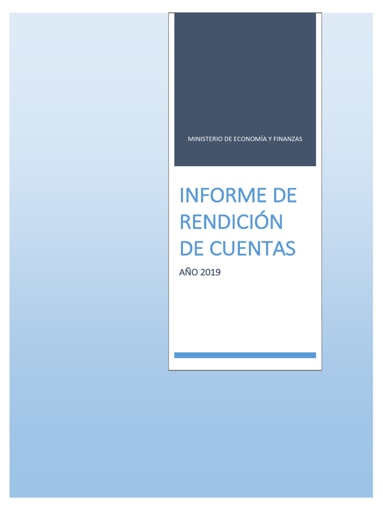 Informe Narrativo Consolidado Rendicion de Cuentas 2019 VF 2 | PDF | Ministerio (Departamento de ...