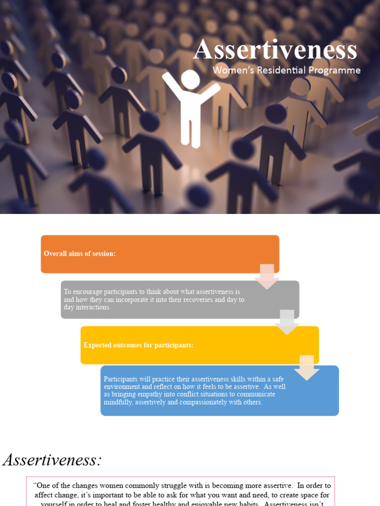 Assertiveness Skills for Women’s Recovery | PDF | Human Communication ...