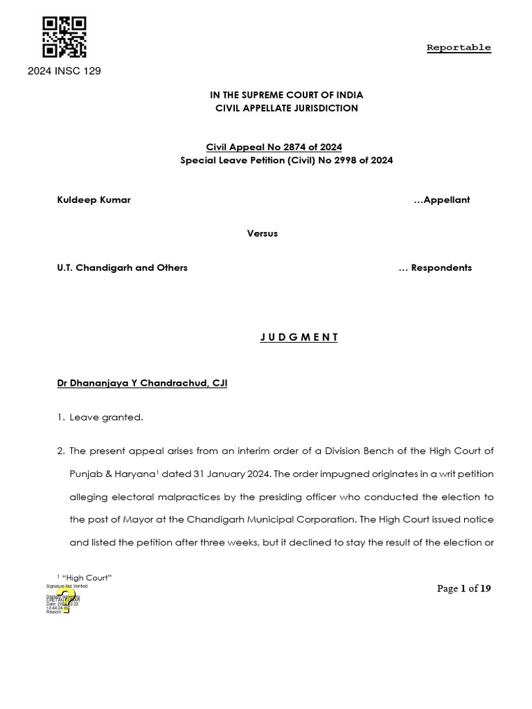 4999 2024 1 15 50631 Judgement 20-Feb-2024 | PDF | Voting | Elections