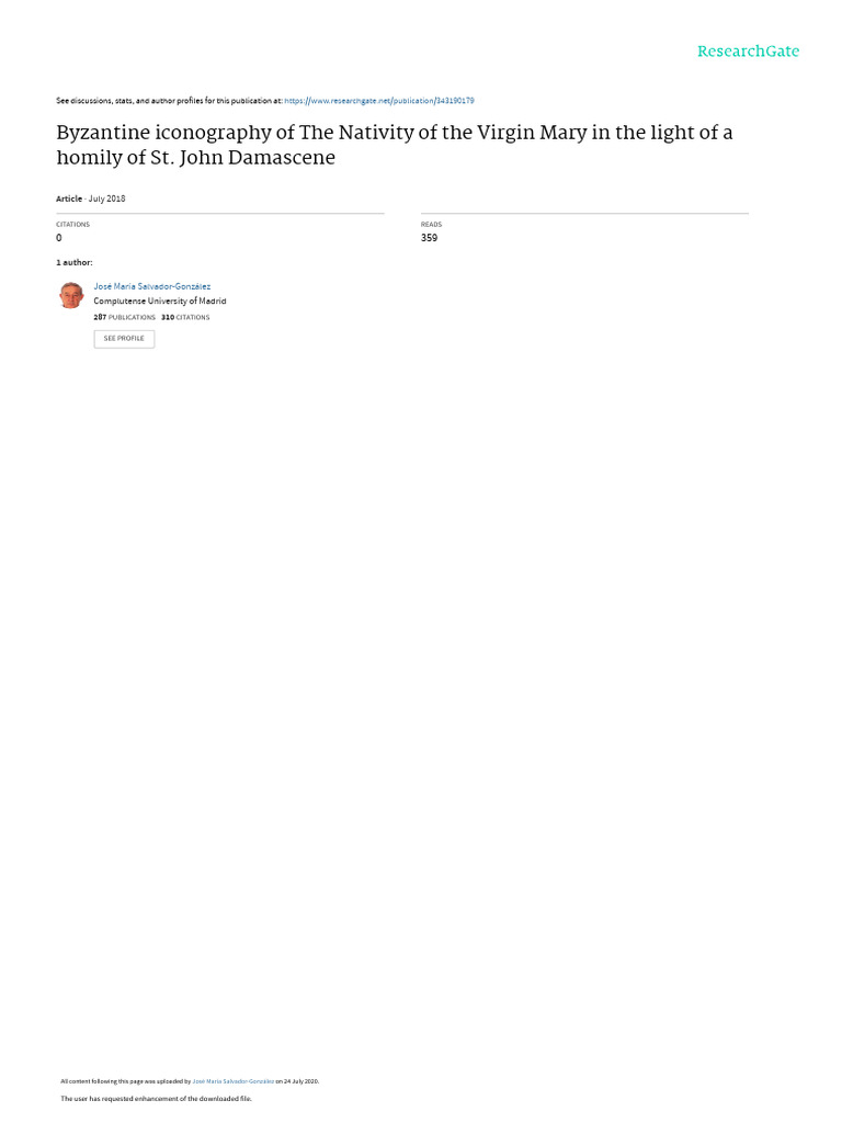 Byzantine Iconography of The Nativity of | PDF | Mary, Mother Of Jesus ...