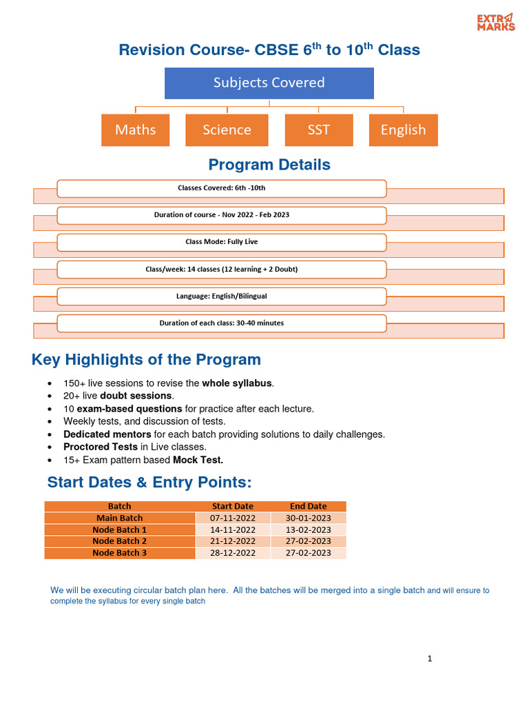 Revision Plan CBSE 6th-10th Class | PDF