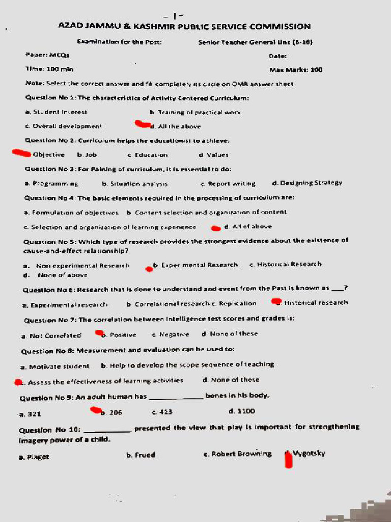 SST General Line Past Paper | PDF
