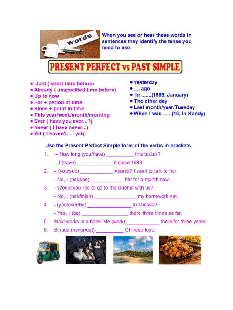 Present Perfect V Past Simple | PDF
