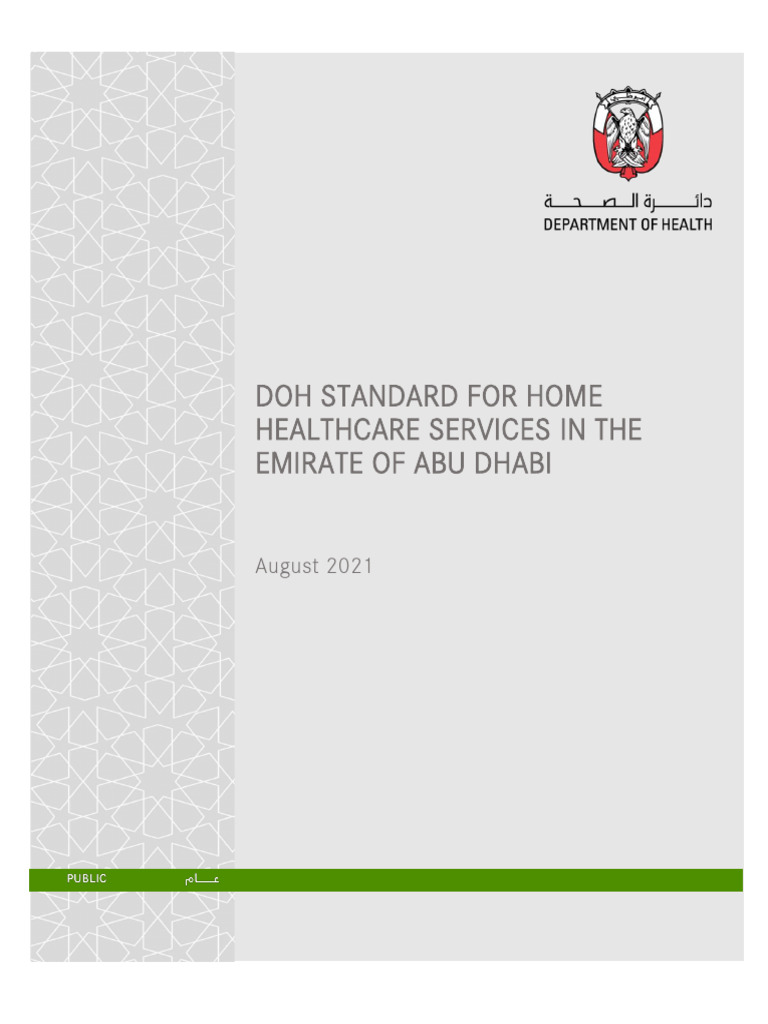 DOH Standard for Home Healthcare | PDF | Health Care | Nursing