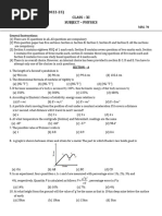 Icse Class 9 Physics Sample Paper 2025 | PDF | Acceleration | Velocity