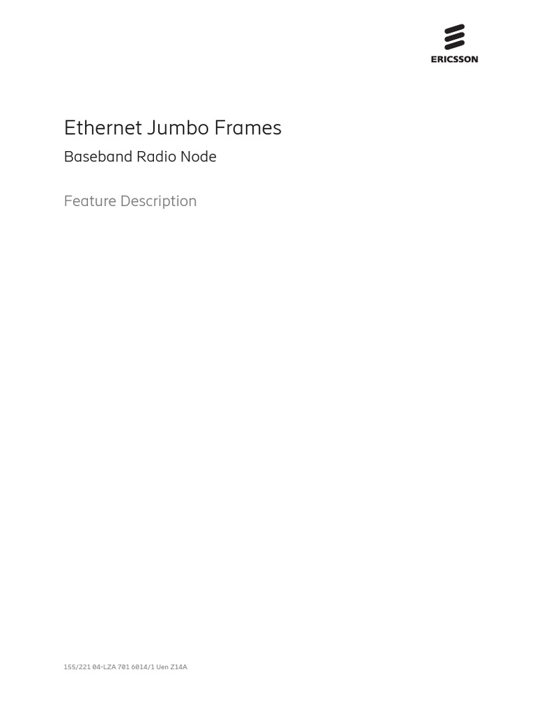 Ericsson Ethernet Jumbo Frames | PDF | Internet Architecture | Internet