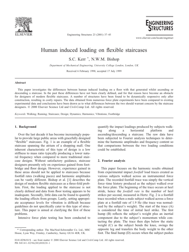 Flexible Staircase Load Analysis | PDF | Harmonic | Stairs