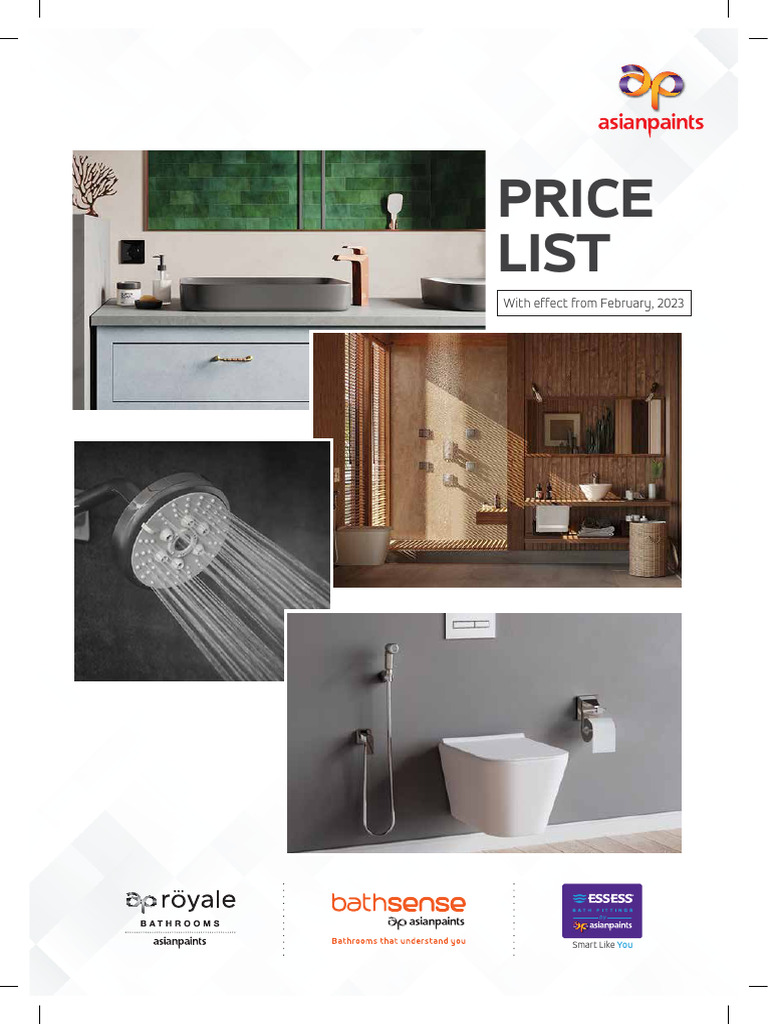 Bathsense Price List March'23 | PDF | Tap (Valve)