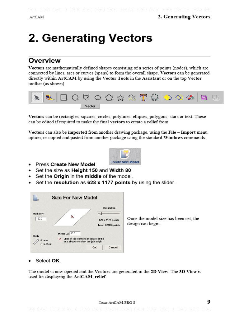 ArtCAM Vector Generation Guide | PDF | Icon (Computing) | Button ...