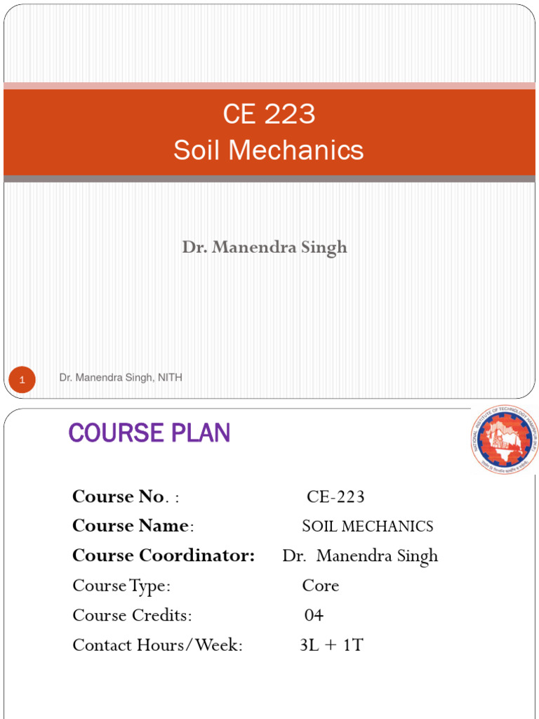 CE - 223 Unit 1 L 1 Introduction, Soil Formation | PDF | Soil Mechanics | Porosity