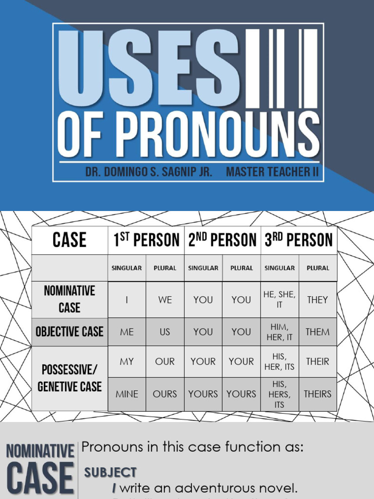 Pronouns Cases | PDF