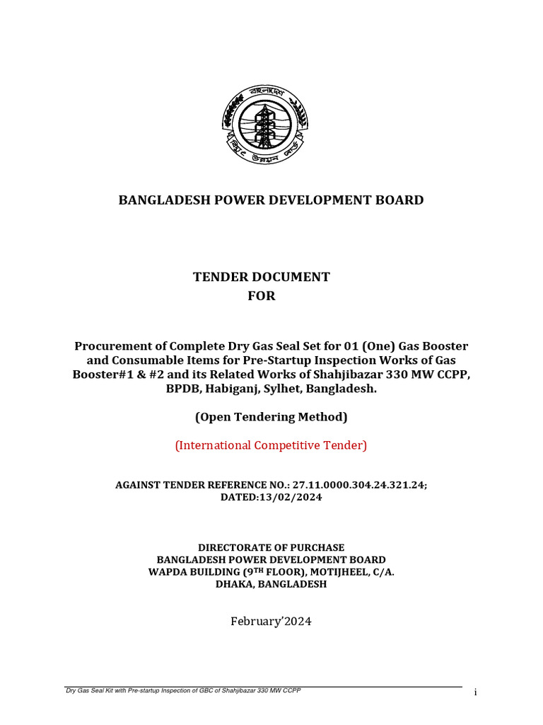 Tender Document 321 | PDF | Procurement | Bankruptcy