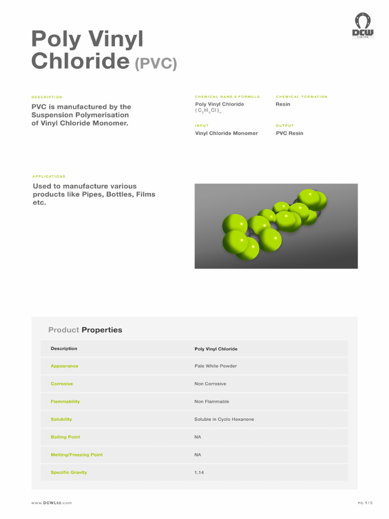 10 PVC Specification Sheet Revised | PDF