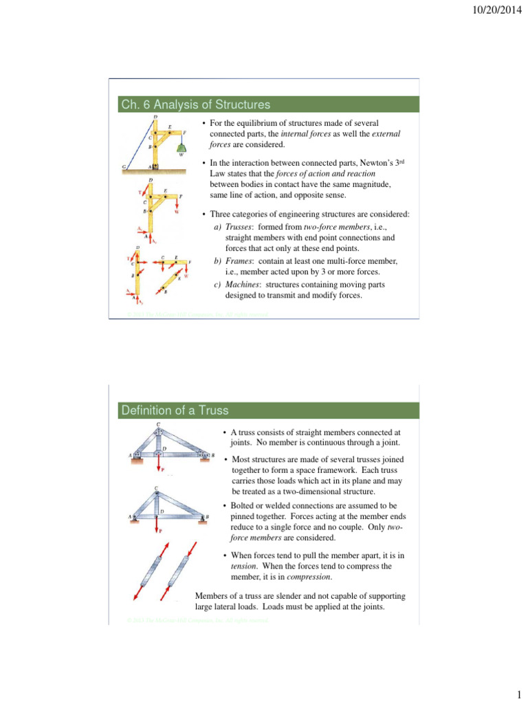 Truss and Frame Structure Analysis | PDF | Truss | Force
