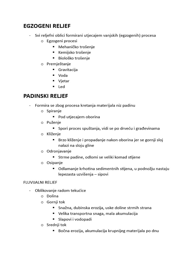 Egzogeni Reljef | PDF