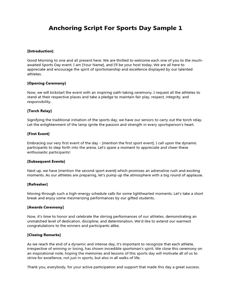 Sample Hosting Script | PDF