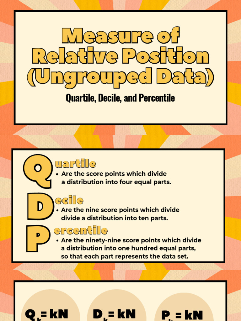 Measures of Relative Position (Ungrouped Data) | PDF | Sampling ...