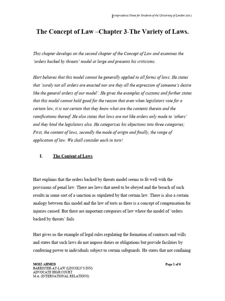 Concept of Law - 3 | PDF
