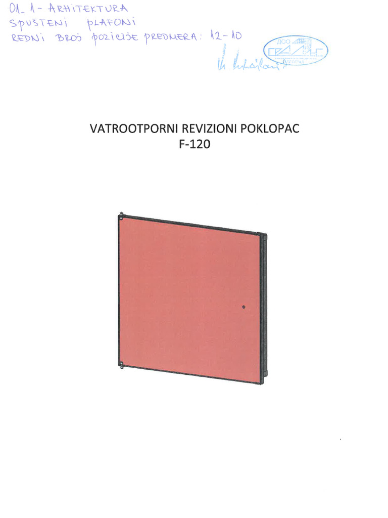 Vatrootporna Revizija F-120 | PDF