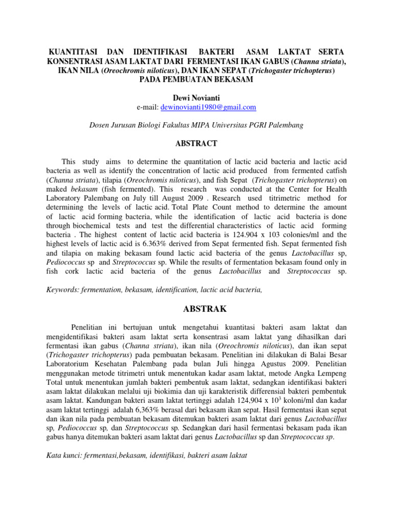 Kuantitasi Dan Identifikasi Bakteri Asam | PDF | Kesehatan Holistik
