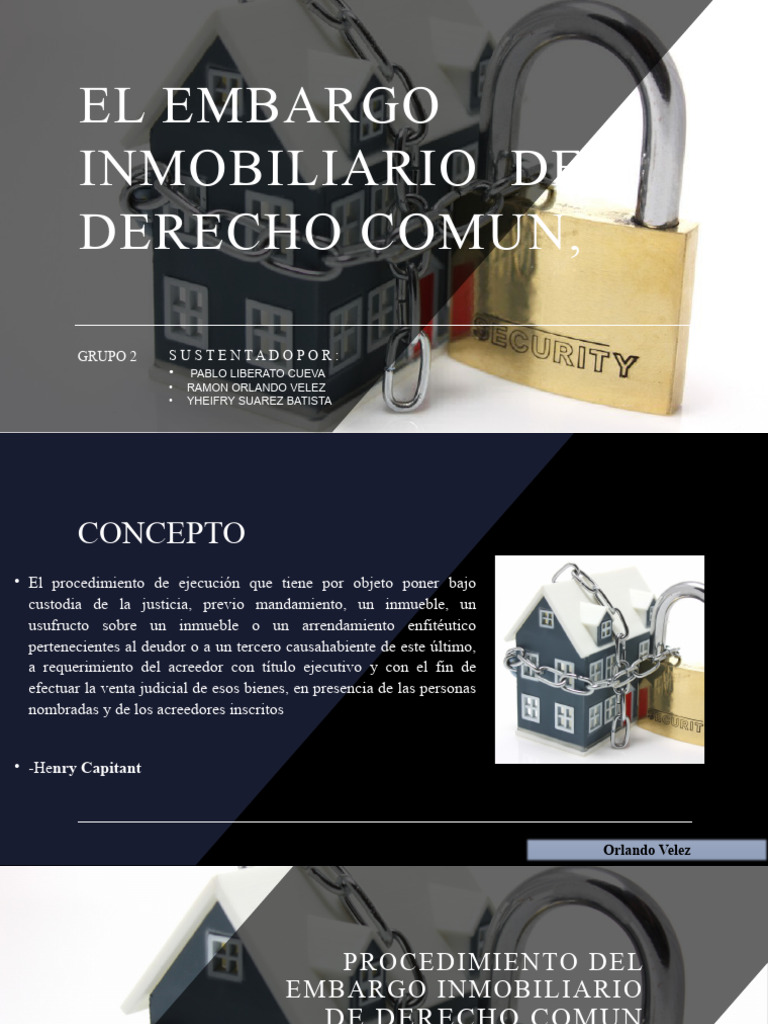 EMBARGO INMOBILIARIO DE DERECHO COMUN Modi | PDF | Justicia | Crimen y ...