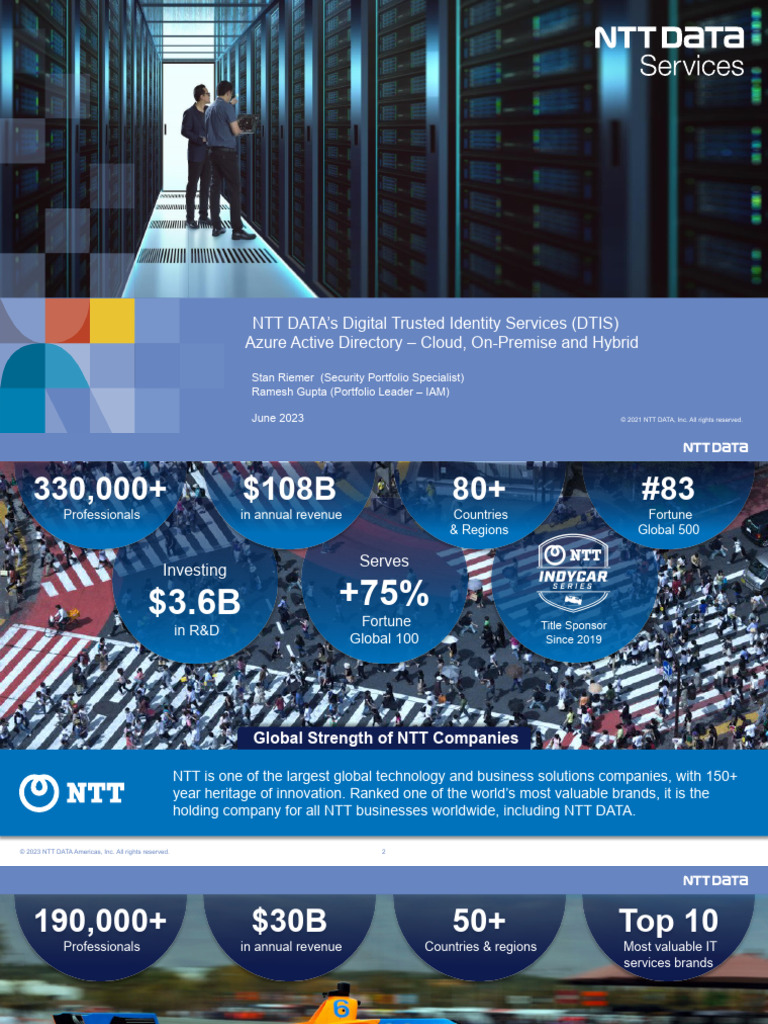 NTT DATA - Digital Trusted Identity Serivces - Azure Active Directory | PDF