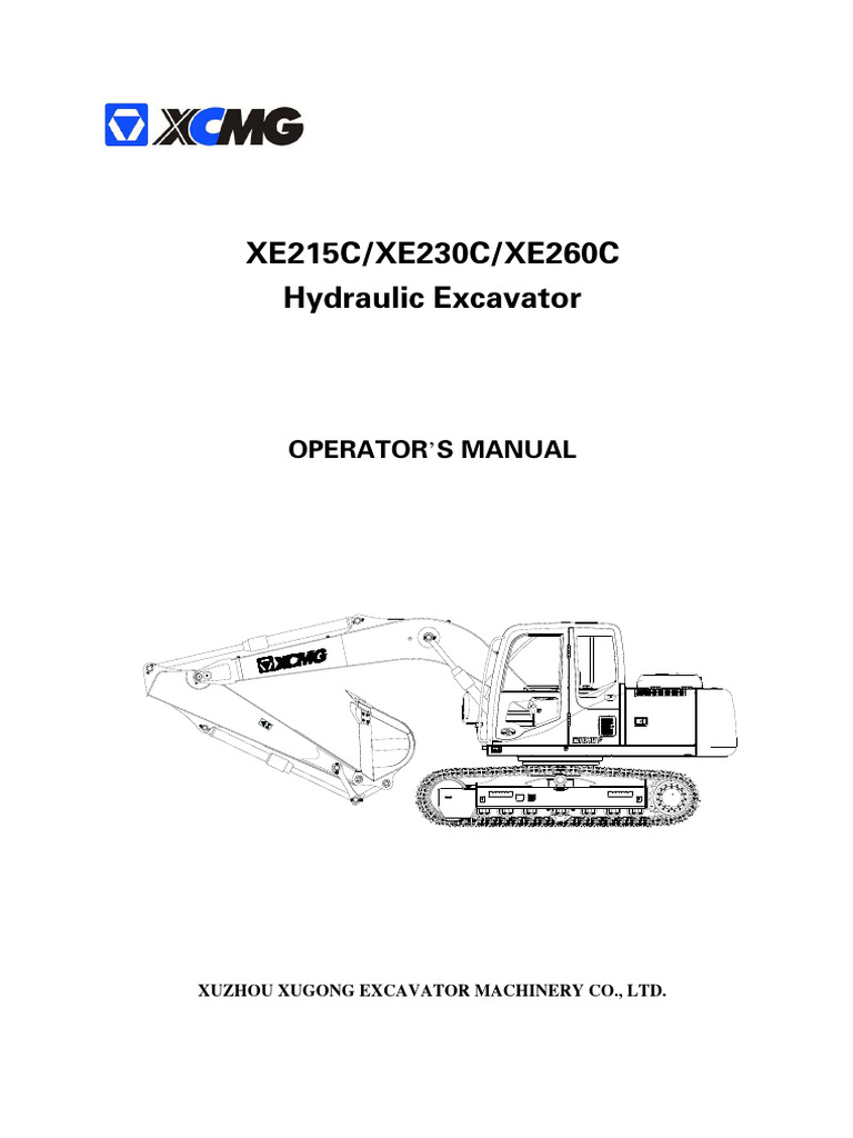 1 - 01 XE215& XE230C&XE260C Operation Manual | PDF | High Voltage | Safety
