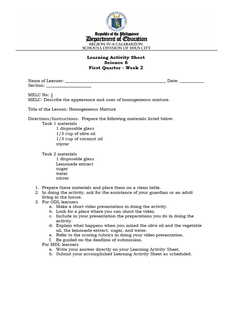 Homogenous Experiment | PDF