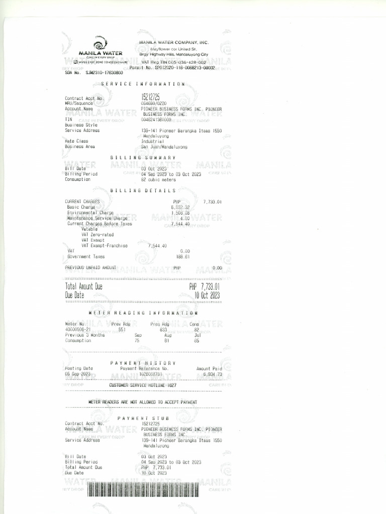 Manila Water 4th QTR 2023 | PDF