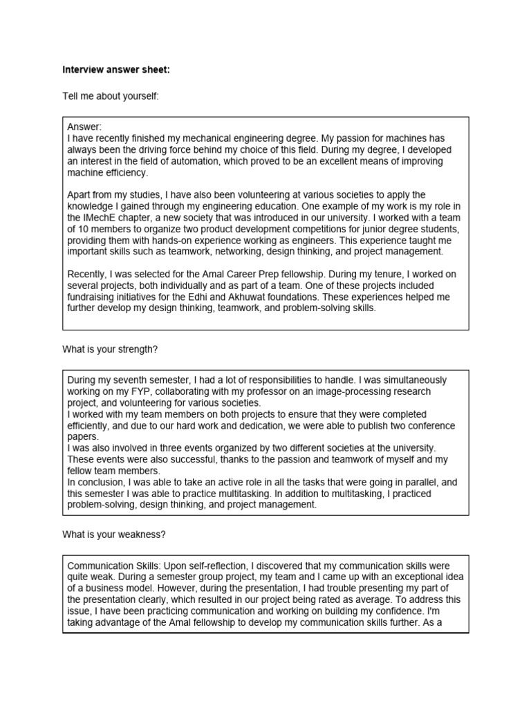 Interview Template | PDF | Engineering | Collaboration