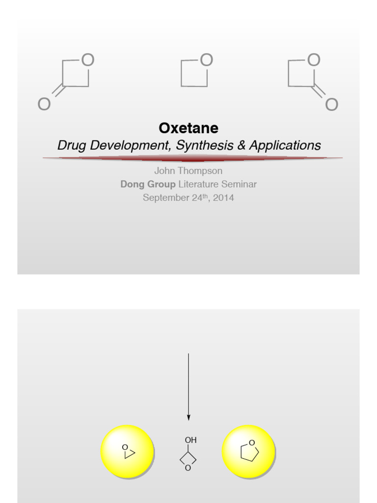 Oxetane Presentation | Download Free PDF | Amine | Ketone