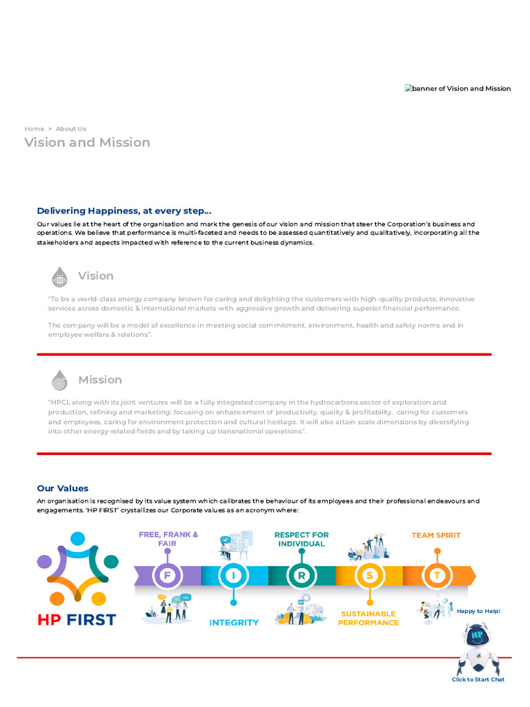 Vision and Mission - Official Website of Hindustan Petroleum ...