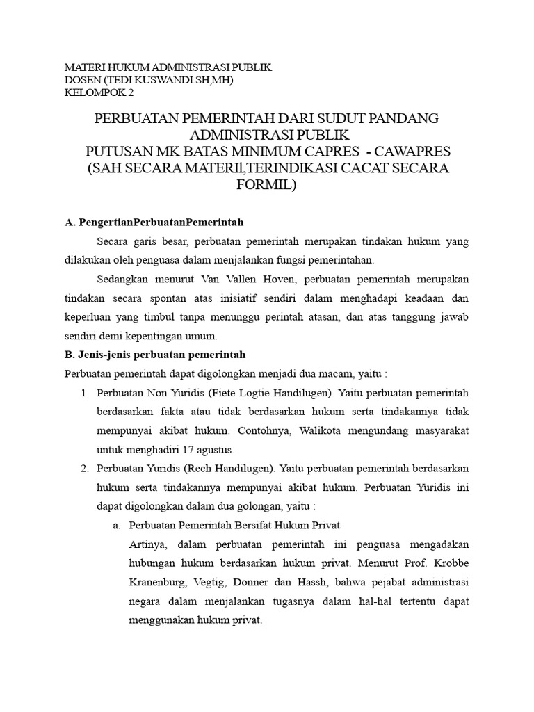 T.1 Hukum Admp (Sem6) | PDF