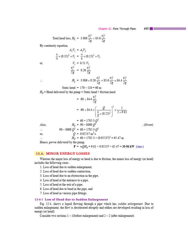 Notes Pipes BSC | PDF | Classical Mechanics | Hydraulics