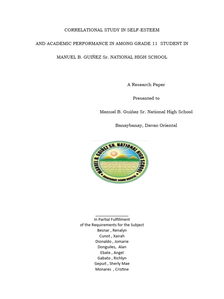 Group 4 Research Study 1 2 and 3 Chapters | PDF | Self Esteem | Self Efficacy