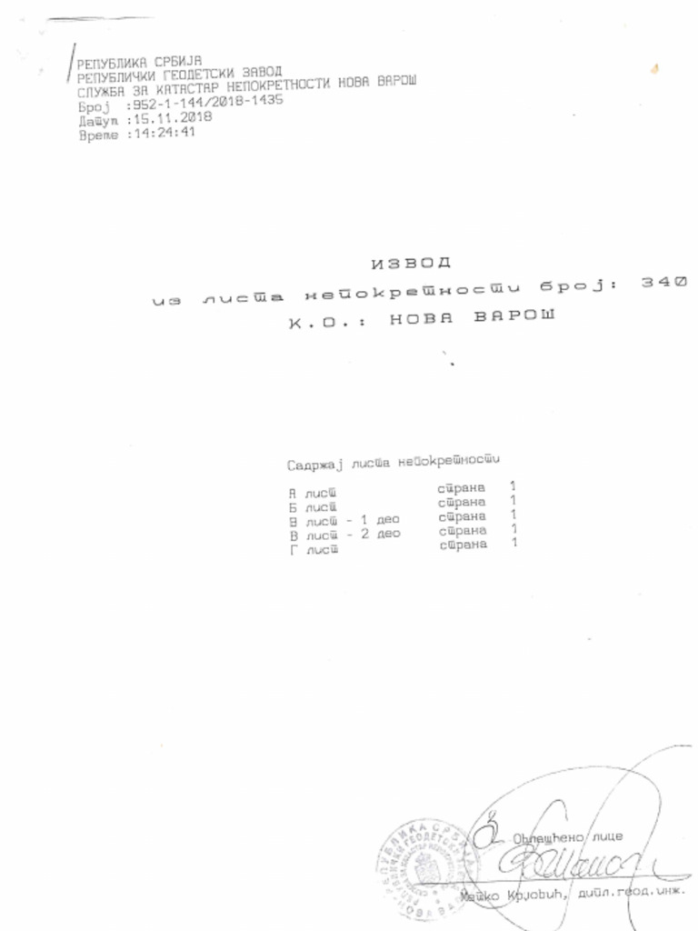 List Nepokretnosti | PDF