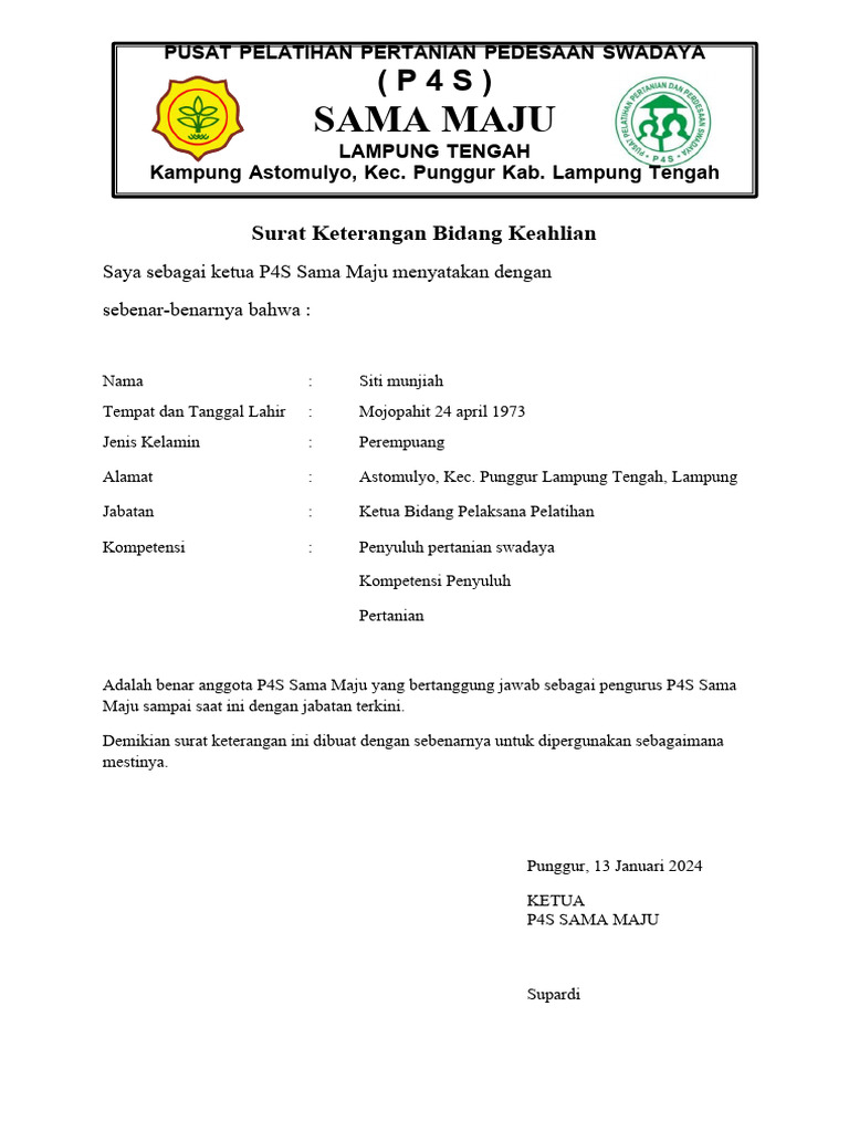 Surat Keterangan Bidang Keahlian - Rachmat Yudiyansyah | PDF Surat Keterangan Bidang Keahlian - Rachmat Yudiyansyah | PDF