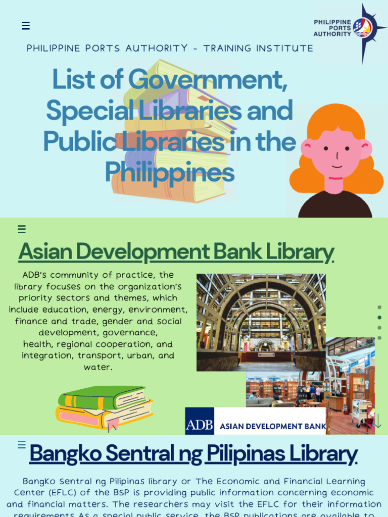Special Libraries in the Philippines | PDF | Libraries | International ...