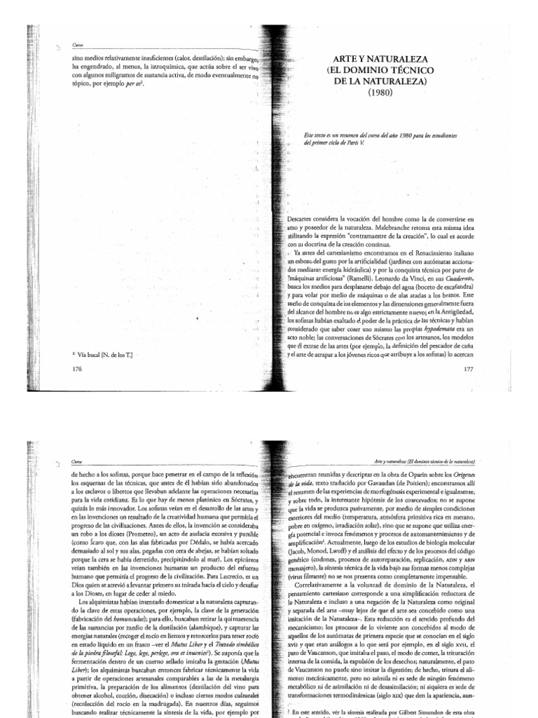 3.3 Simondon - Sobre La Técnica - Arte y Naturaleza | PDF ...